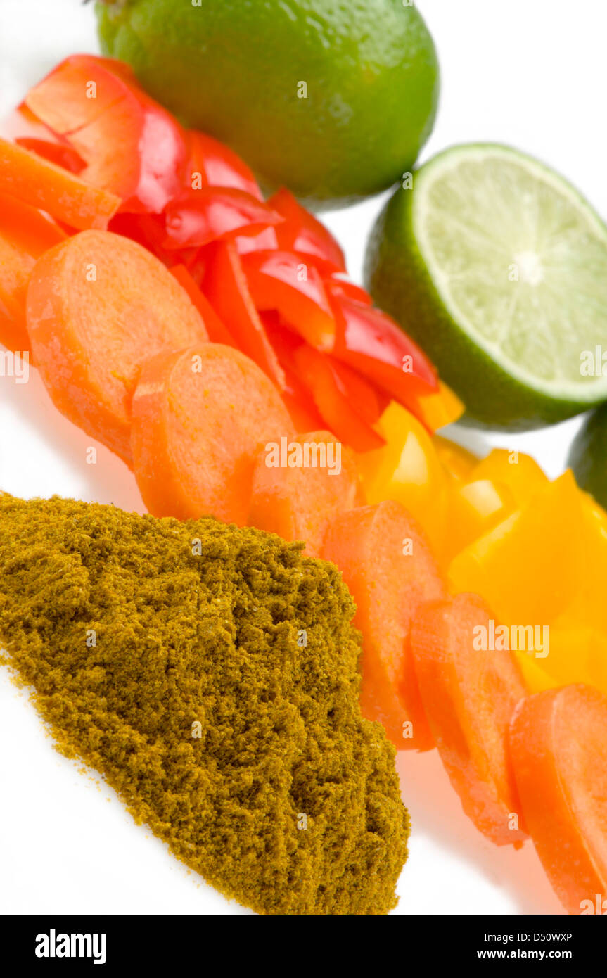 Ingredients used in stir fry Stock Photo - Alamy