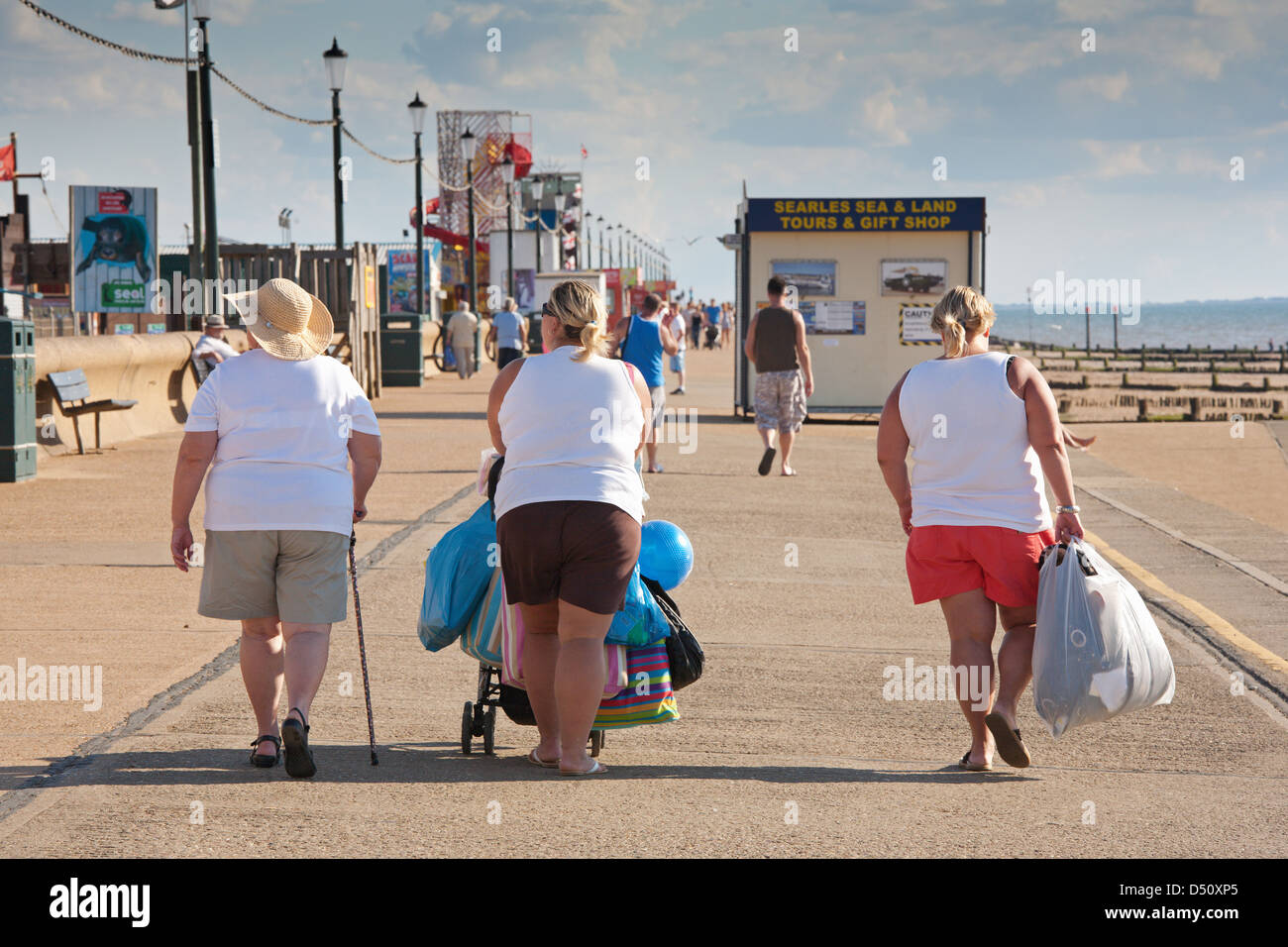 NORFOLK; HUNSTANTON; THREE; FAT; WOMEN; OVERWEIGHT; OBESITY; LARGE ...