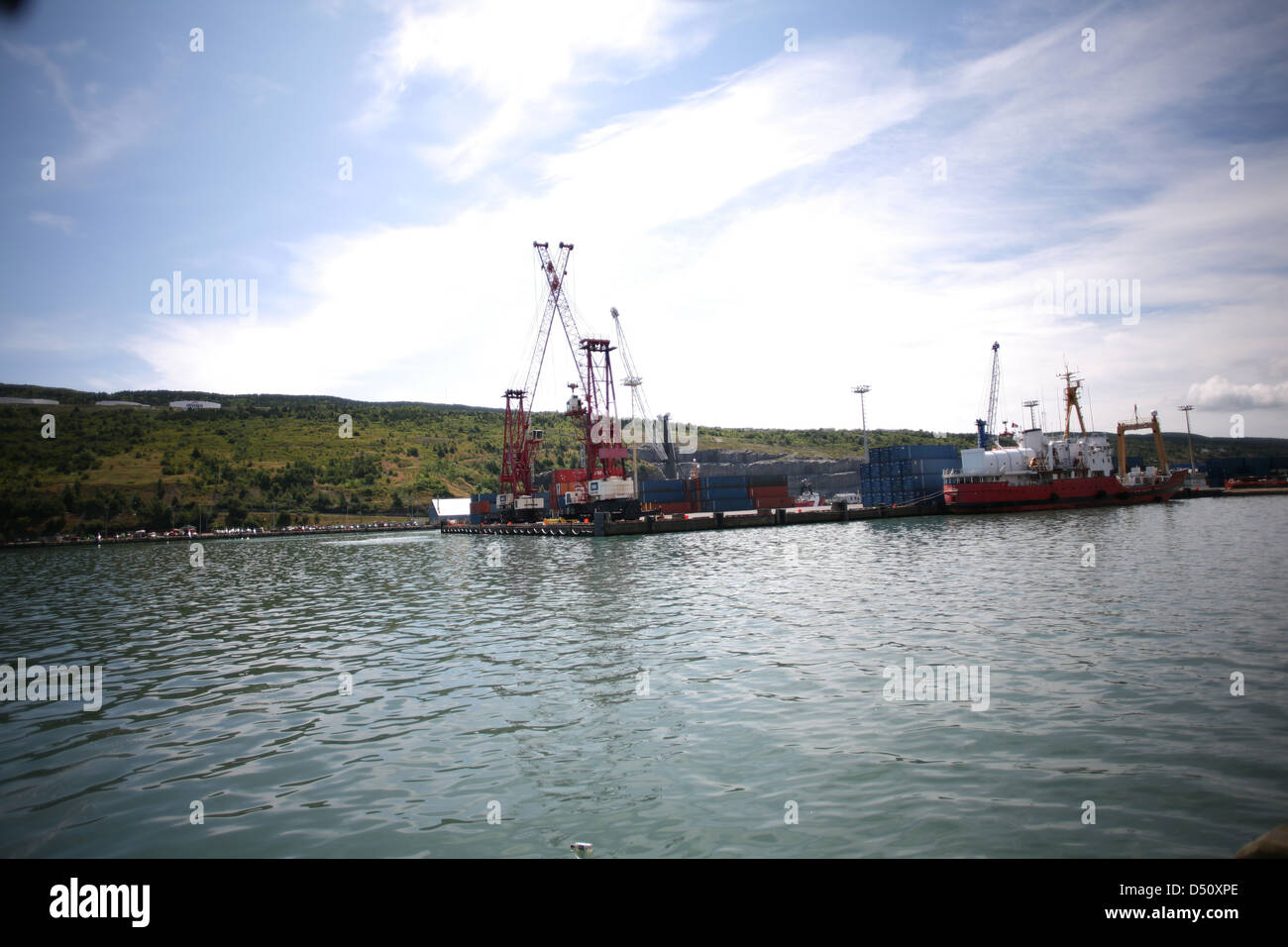 Port of St. John's container terminal in St. John's, Newfoundland. The ...