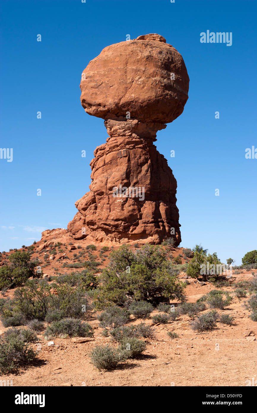 Utah arches national park united states balanced rock geological ...