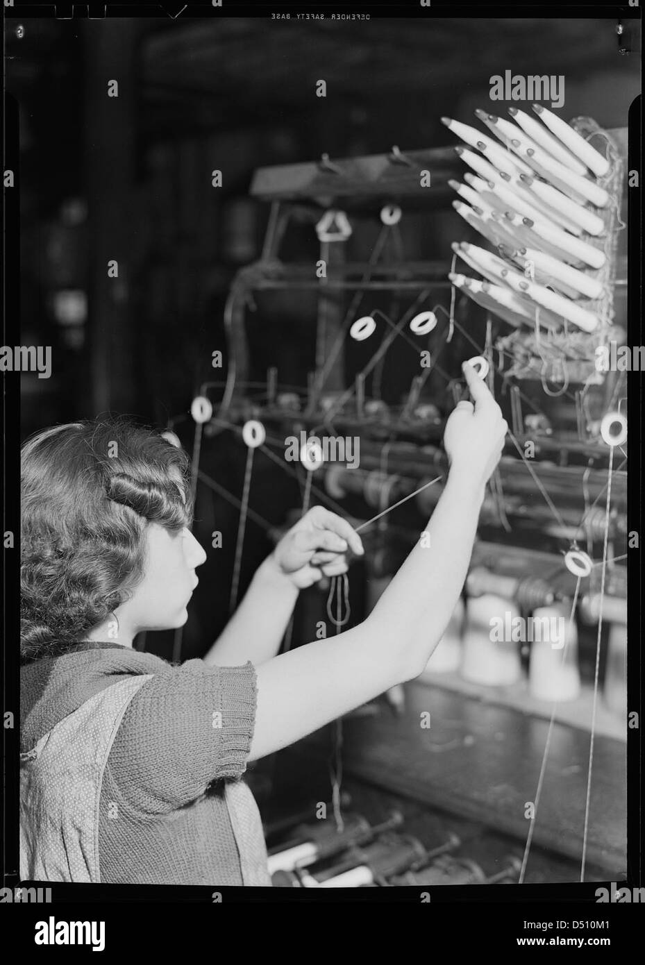 A 1937 photograph by Lewis Hine showing a worker named Quiller ...