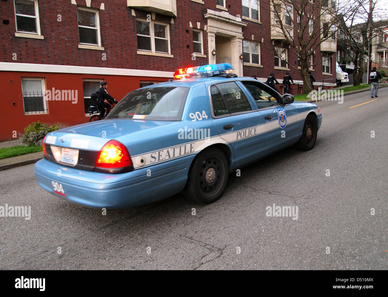 Seattle police department car at an anti police demonstration in ...