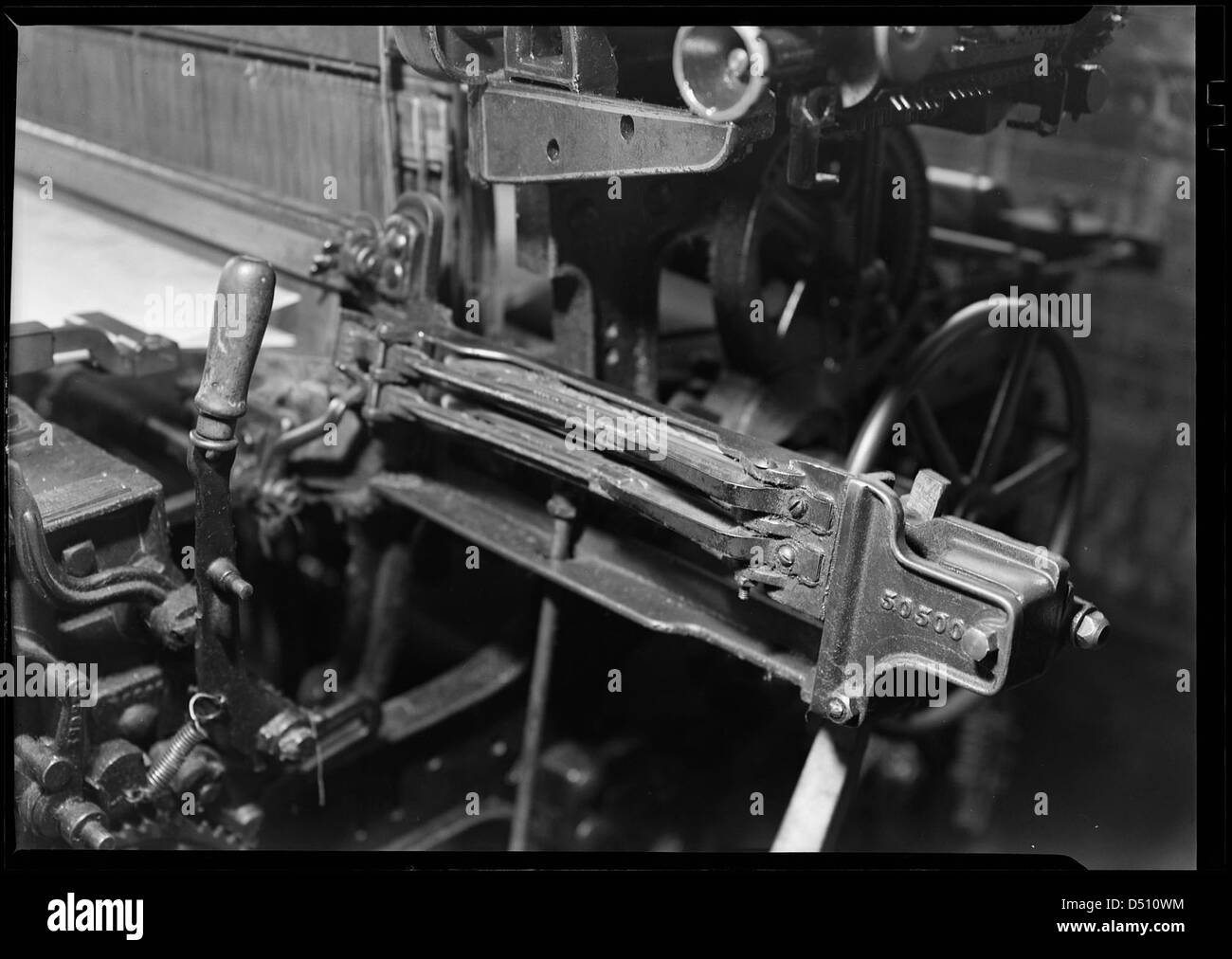 Shuttle weaving machine Black and White Stock Photos & Images - Alamy