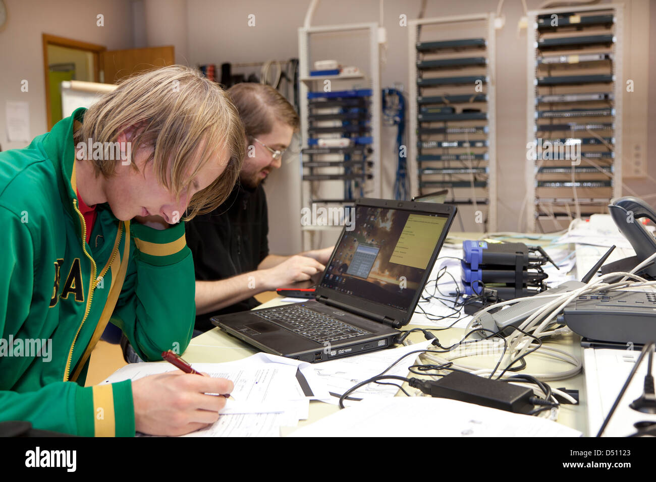 Tallinn, Estonia, students working on computers in the Estonian ...