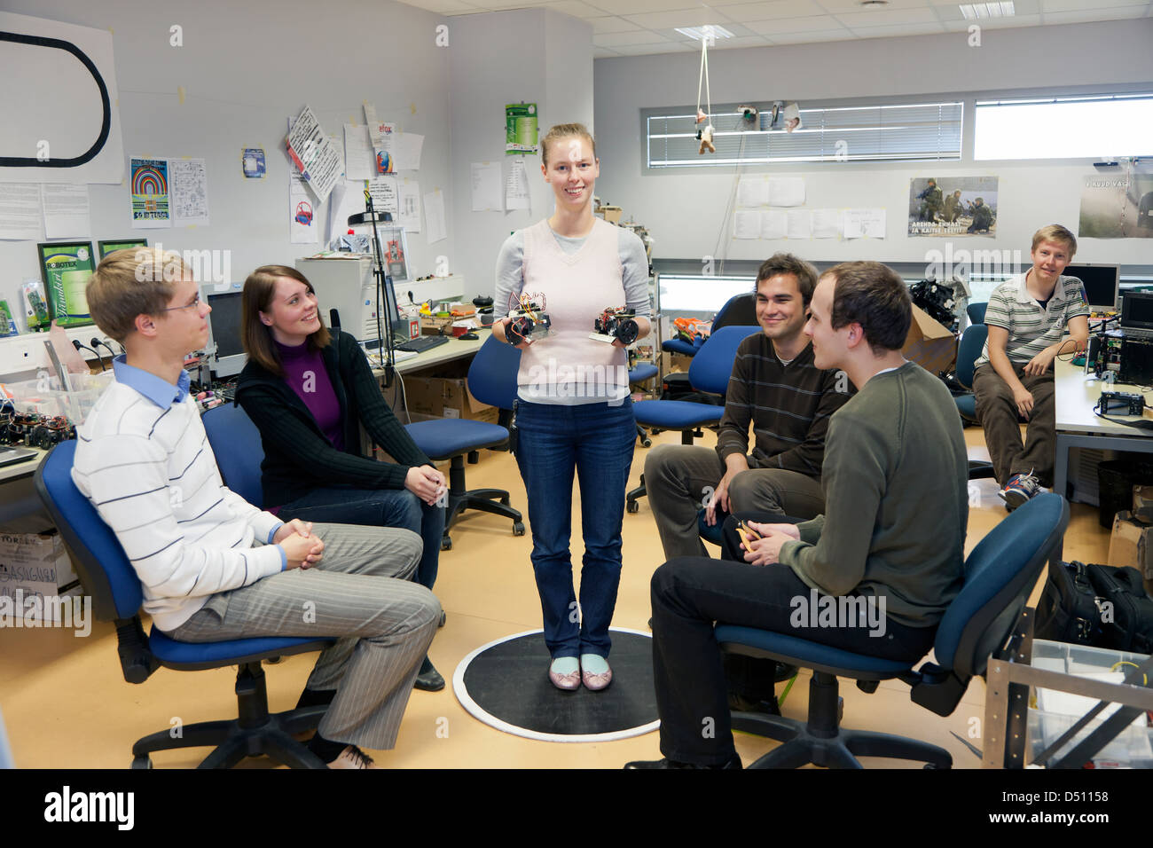 Tallinn, Estonia, students work in the development space of the ...
