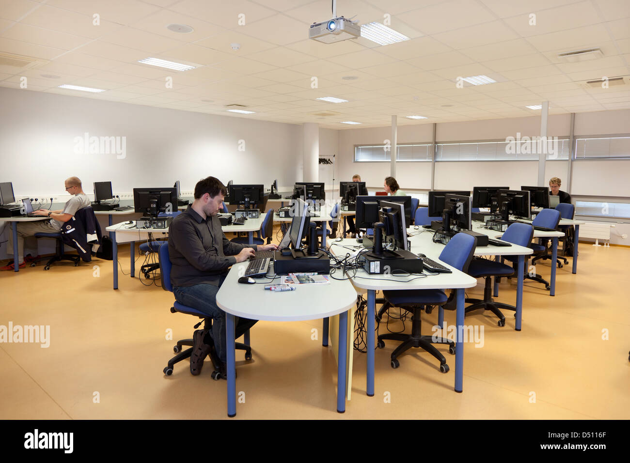 Tallinn, Estonia, students working on computers in the Estonian ...