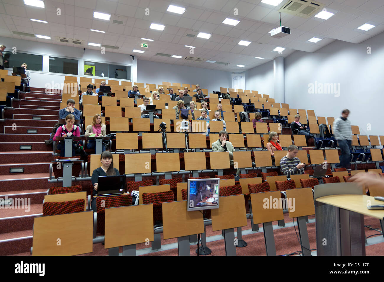 Tallinn, Estonia, students in the auditorium of the Estonian ...