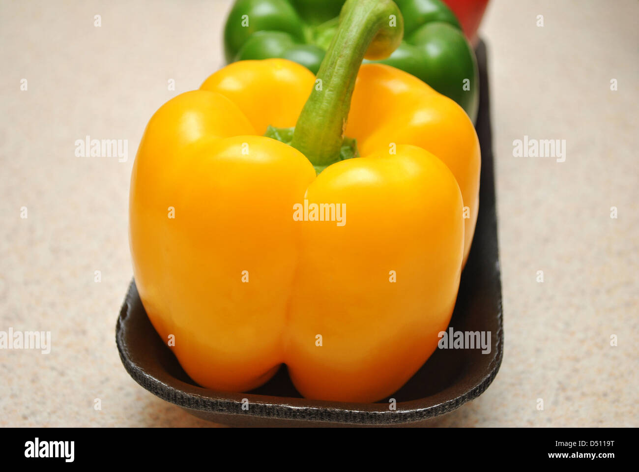 Bright Yellow Pepper Stock Photo - Alamy