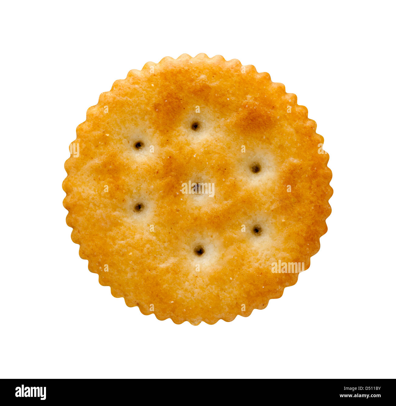 Round Cracker isolated on white Stock Photo - Alamy