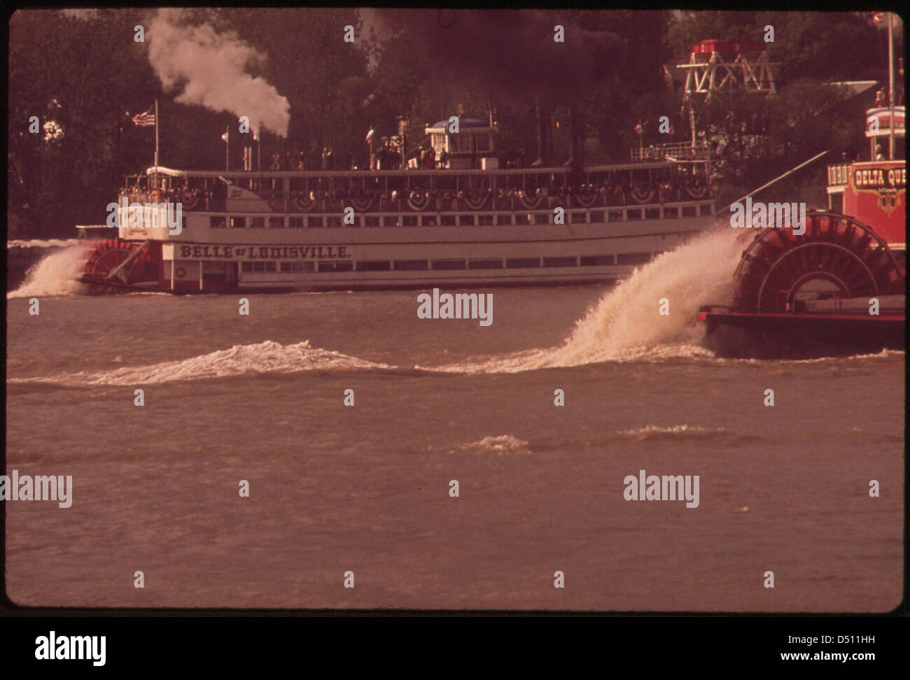In May 1972, the 'Belle of Louisiana,' a paddlewheel steamboat owned by ...
