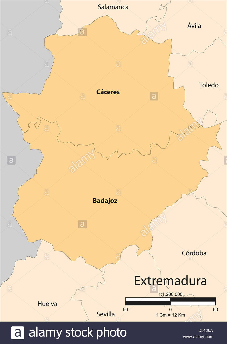Map Of Extremadura High Resolution Stock Photography and Images - Alamy