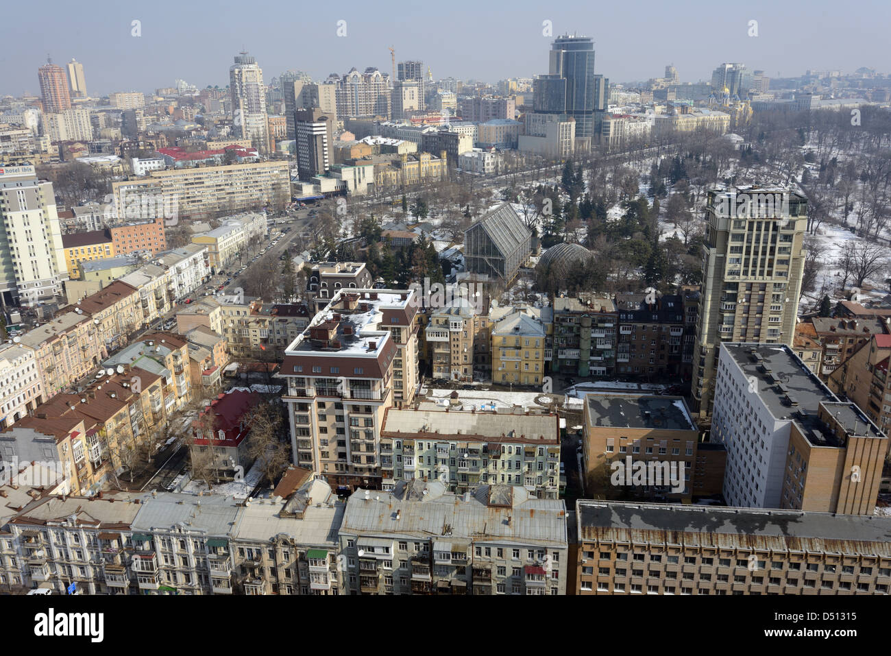 kiev city, aerial view Stock Photo - Alamy