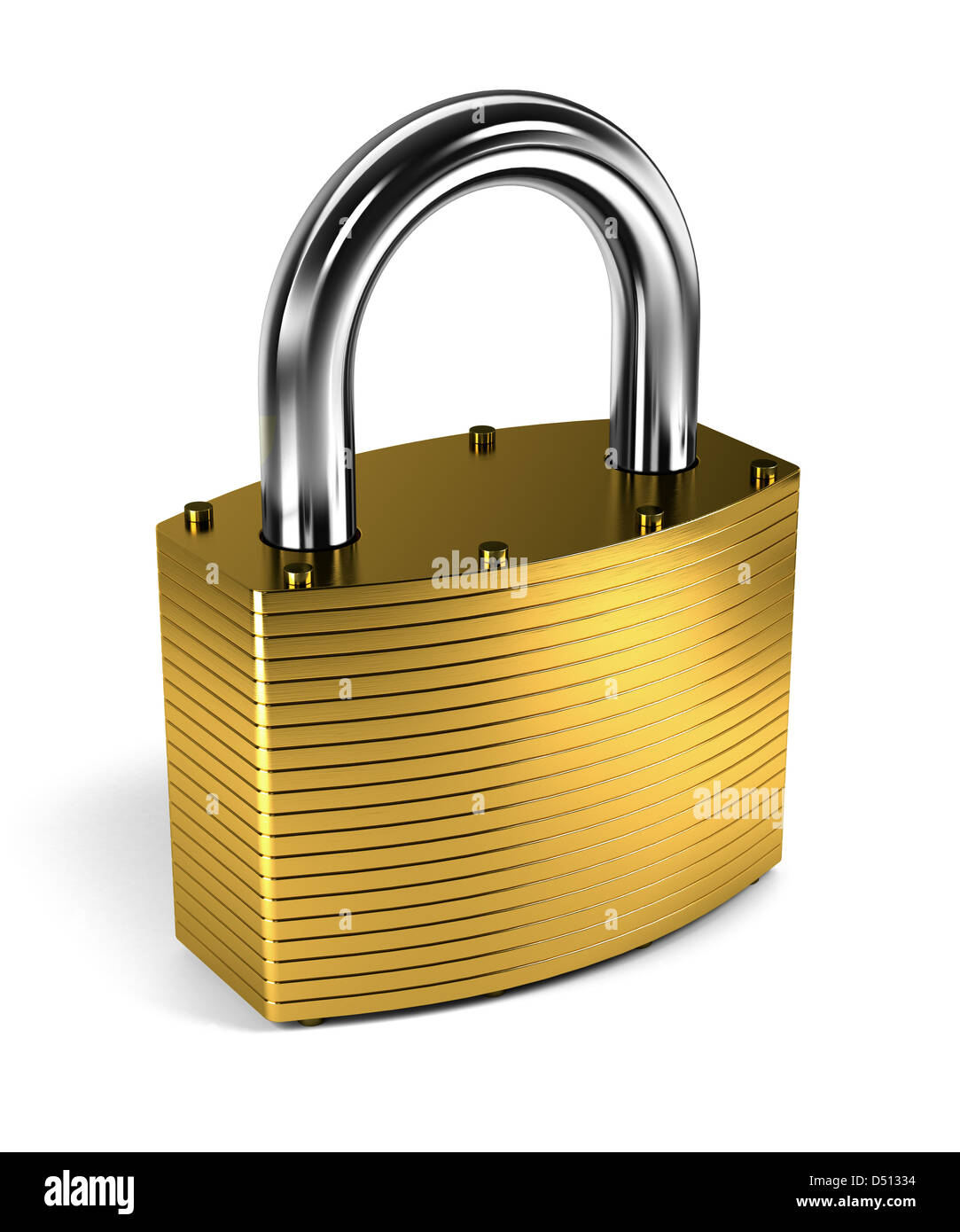 Padlock over white Stock Photo - Alamy