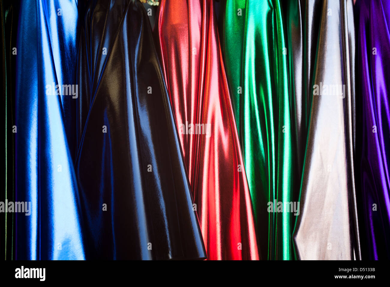 different color fabric on display Stock Photo - Alamy