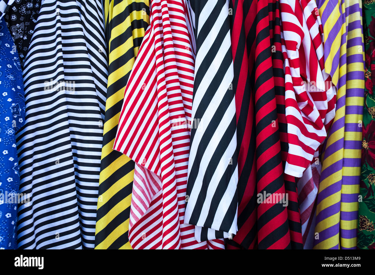 different color fabric on display Stock Photo - Alamy