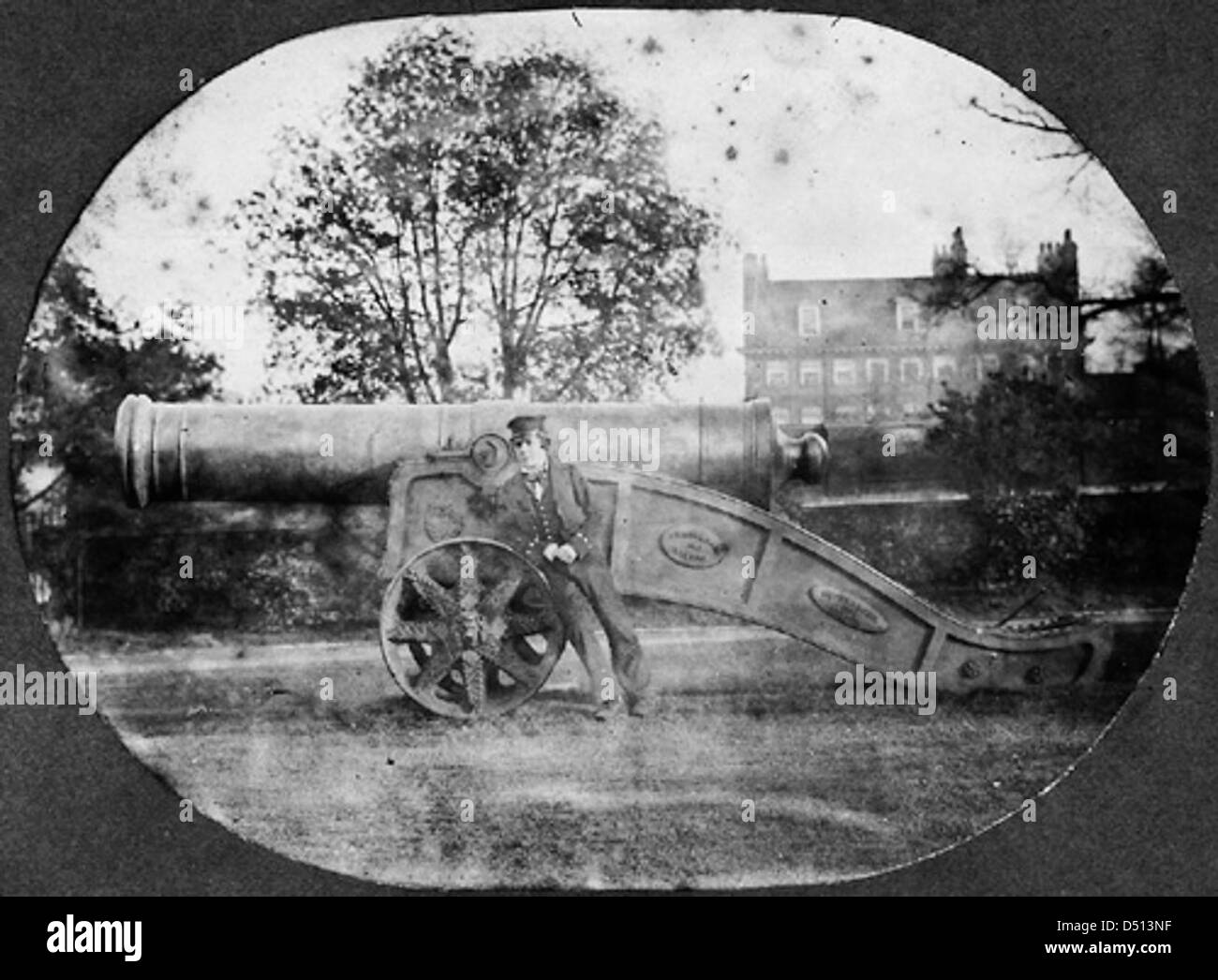 This historical photograph depicts a pupil at the Royal Hospital School ...