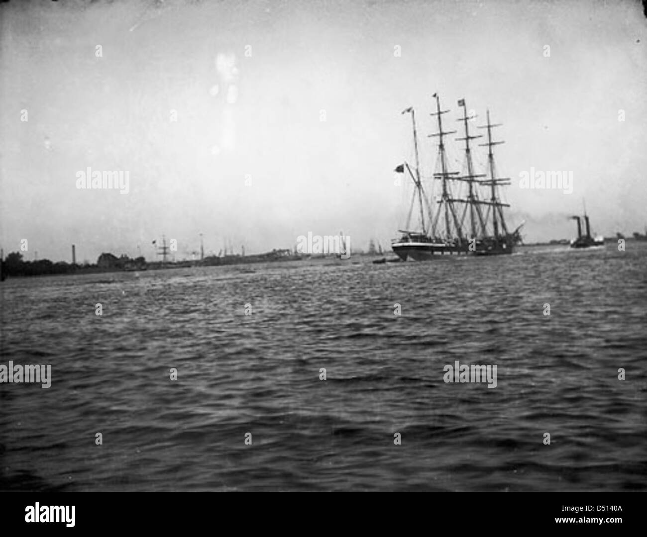 The barque 'Talavera' (1882), a historic sailing ship, is seen being ...