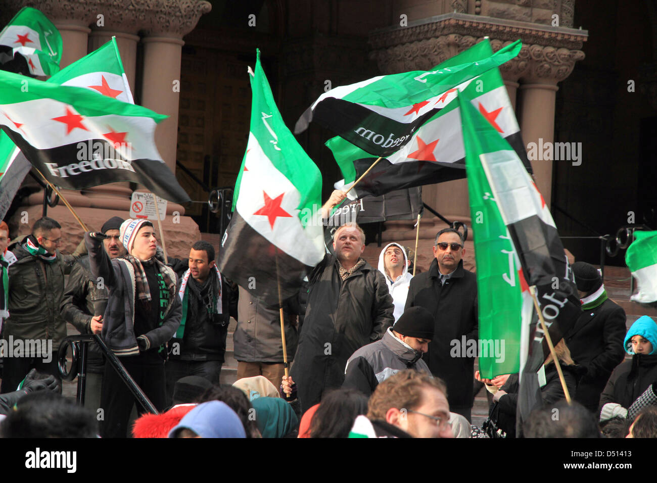 Syrian Freedom Demonstration in Toronto Stock Photo - Alamy