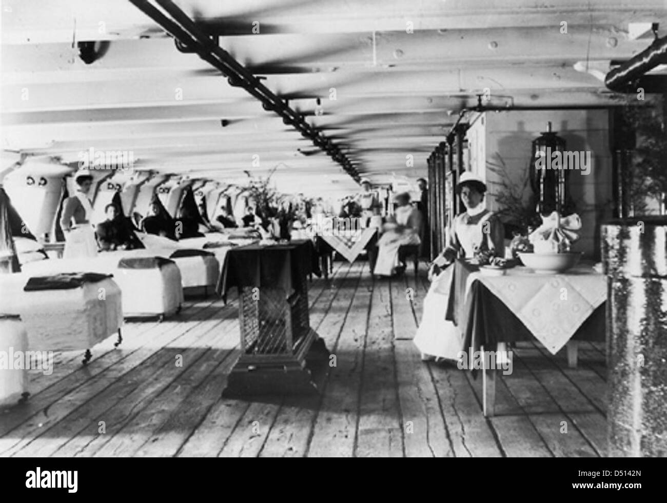 The ward deck of the 'Atlas', a historic ship, housed a smallpox ...