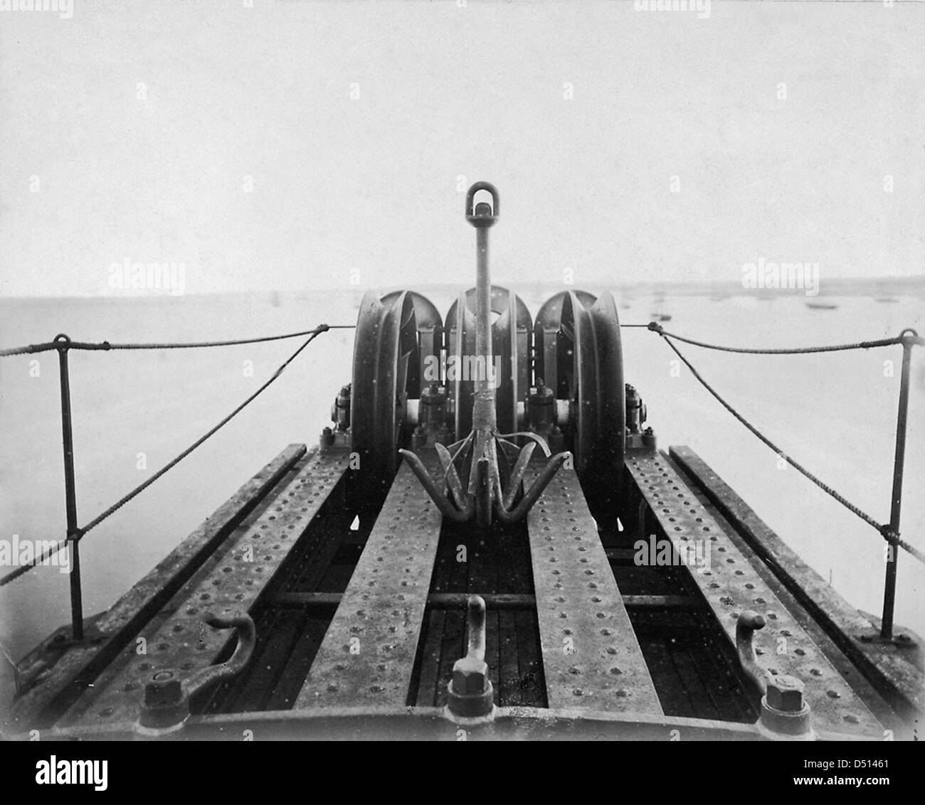 This photograph shows one of the grappling hooks used aboard the SS ...