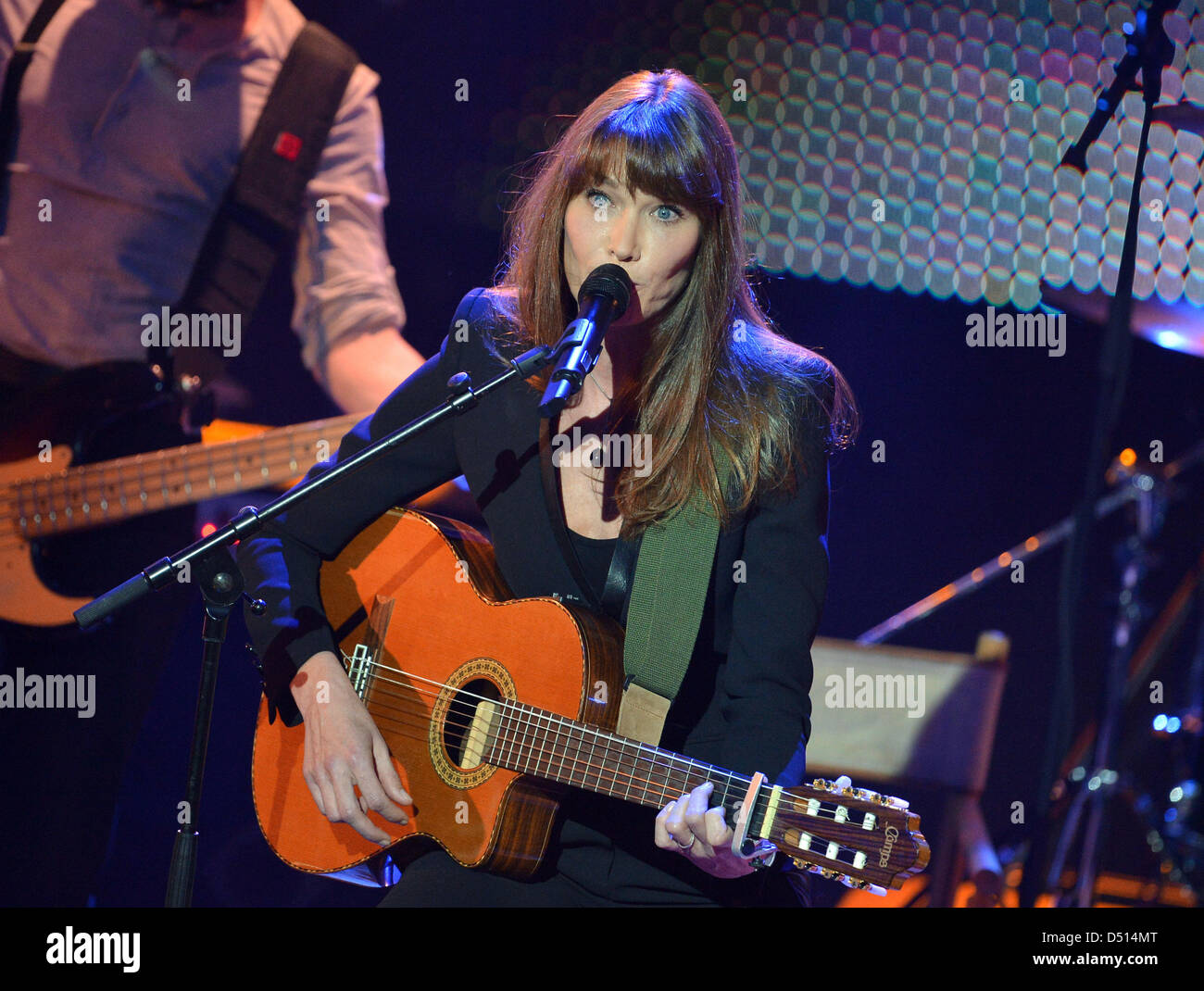 French singer Carla Bruni performs during the 2013 Echo Music Award ...