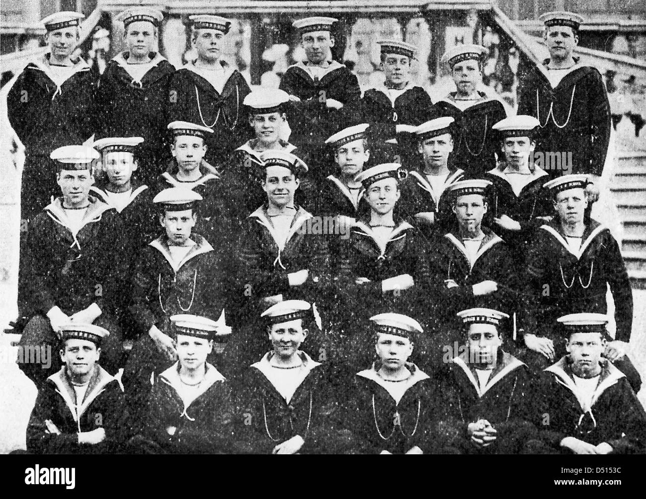 This image shows boys being discharged to HMS 'Ganges' as 2nd class ...