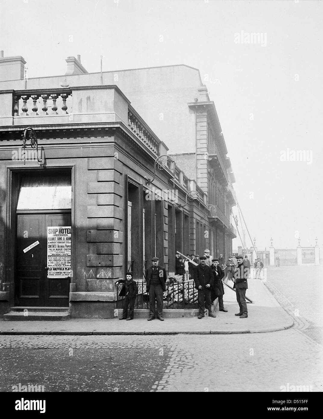 The Ship Hotel in Greenwich, London, photographed in 1908, offers a ...