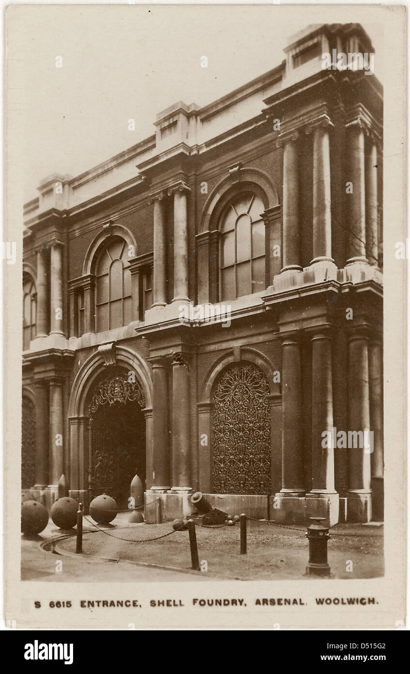 Entrance to Shell Foundry, Woolwich Arsenal Stock Photo - Alamy