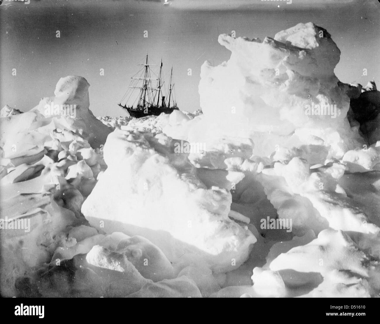 A photograph of the Endurance, the ship used during Ernest Shackleton's ...