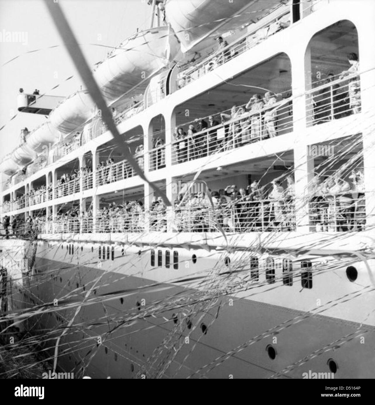 The RMS Orcades, an ocean liner of the Orient Line, is preparing to ...