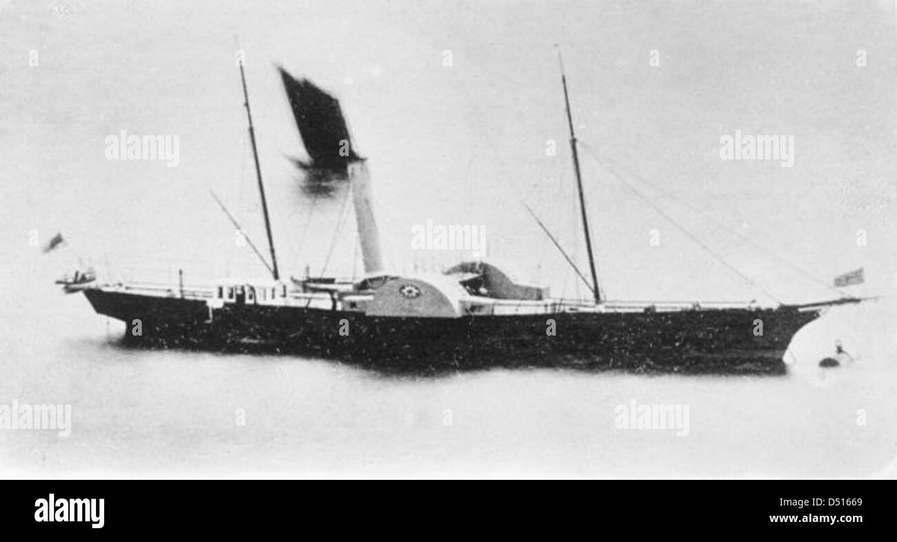 The 'Princess Alice' is seen at her moorings in this photograph ...