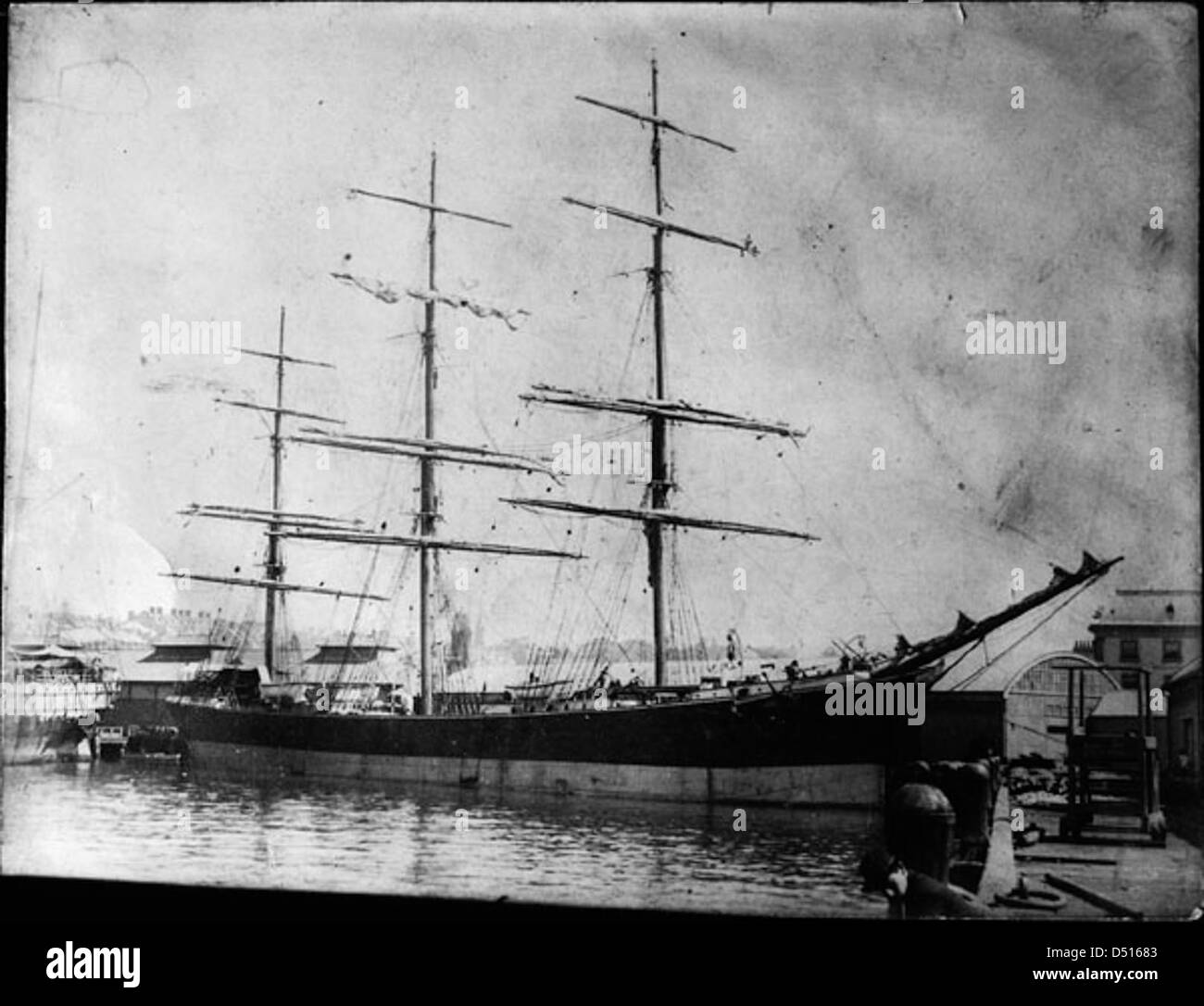 A photograph of the ship 'Iquique' docked at Surrey Commercial Docks in ...