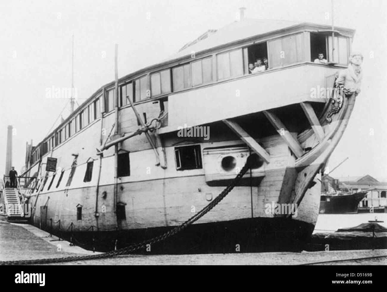 The HMS 'President,' a 58-gun frigate, is pictured in the South West ...