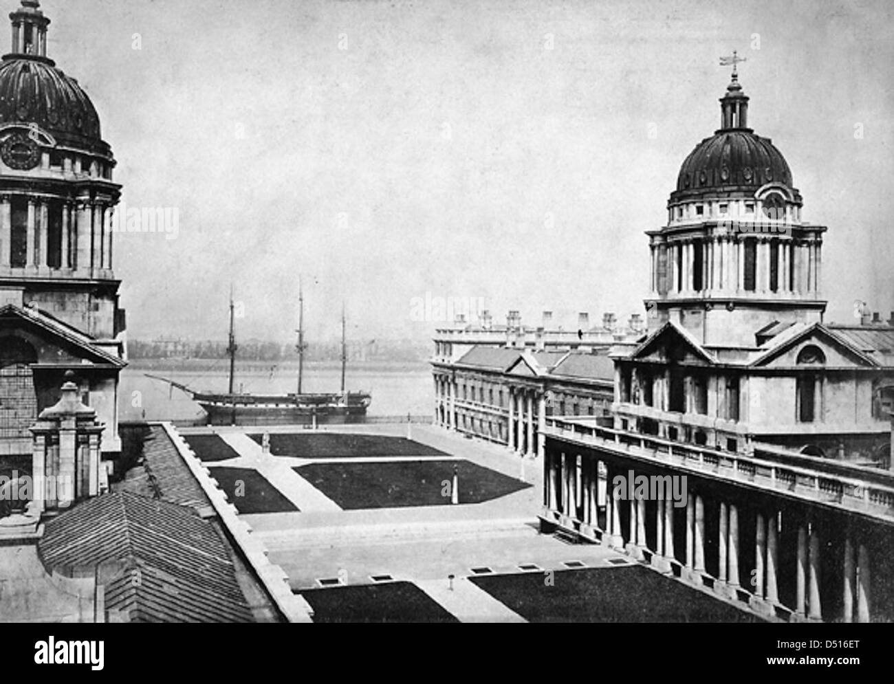 This photograph features the Royal Naval College and the HMS 'Fisgard ...