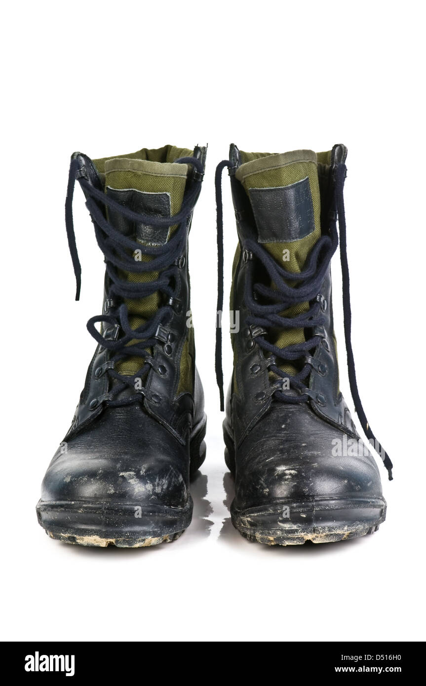 Old army boots hi-res stock photography and images - Alamy