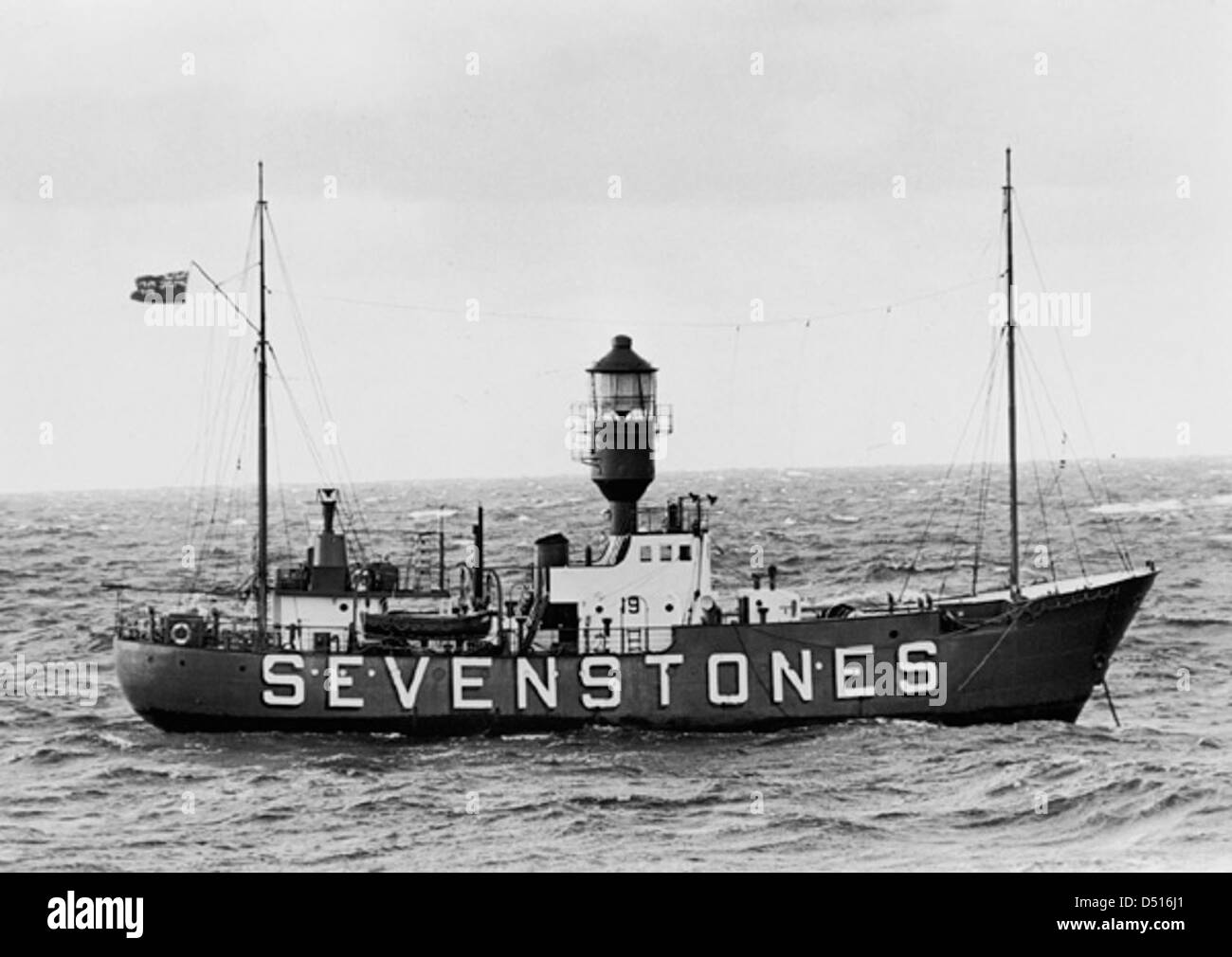 Sevenstones Light Vessel Stock Photo - Alamy