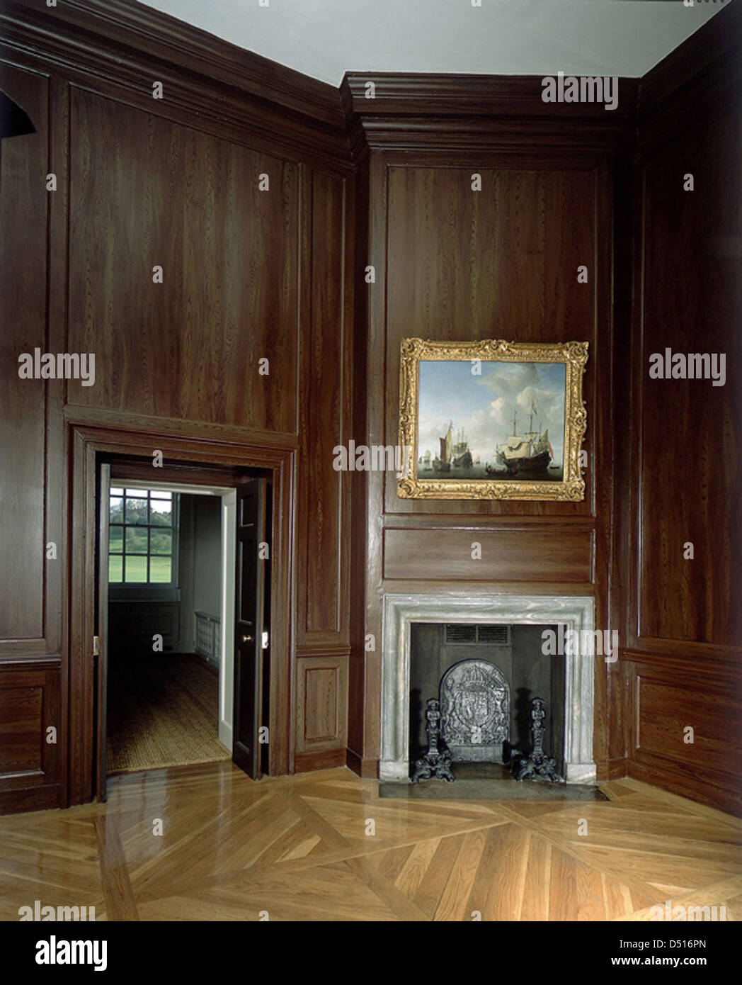 This photograph shows The King's Ante chamber in the Queen's House ...