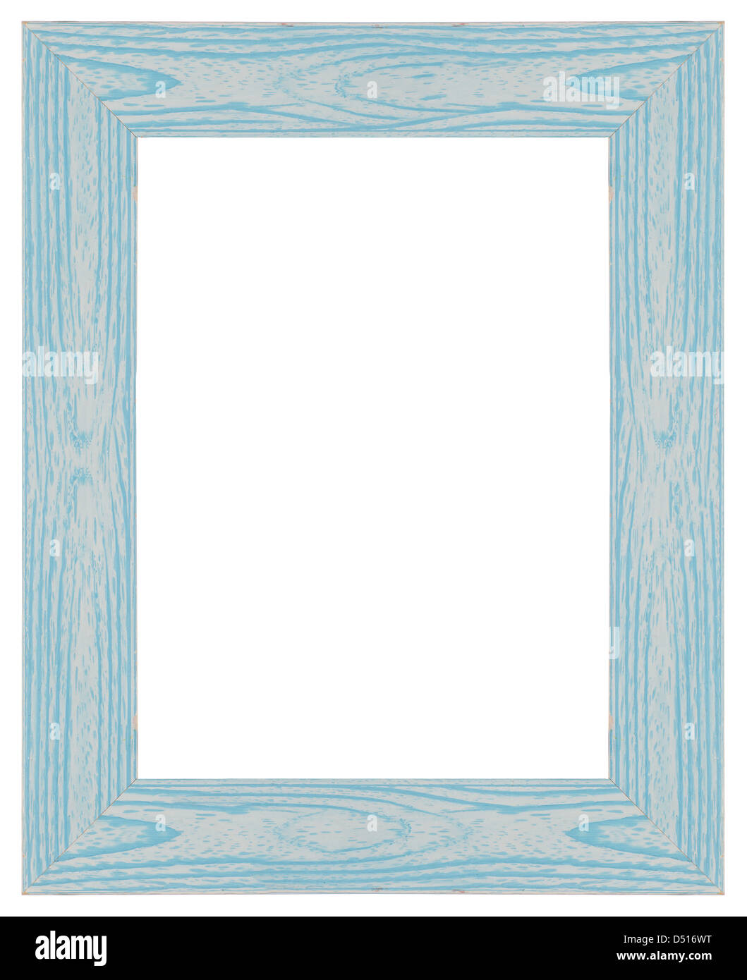 Blue wooden frame for painting or picture on white background Stock ...