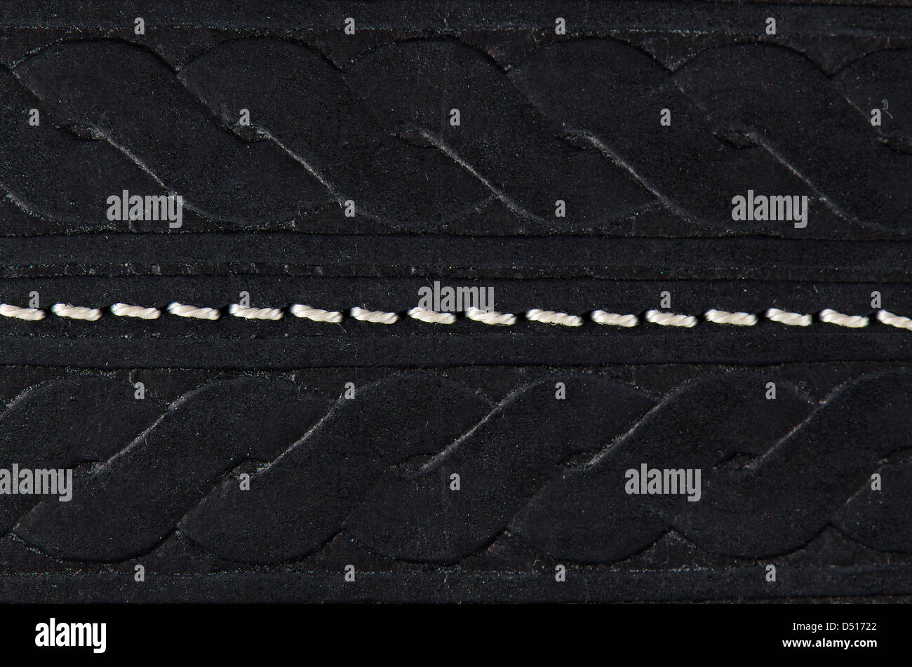 Closeup on a leather texture with a linear stitch Stock Photo - Alamy