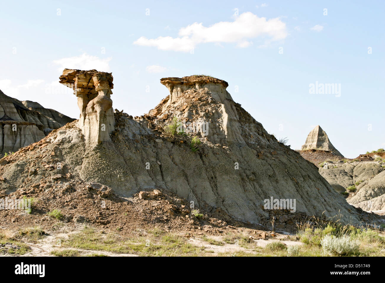 Camel Rock sits in the badlands at Dinosaur Provincial Park in Alberta ...