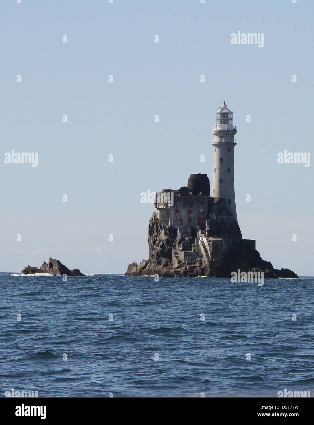 Fastnet Lighthouse,,Fastnet Rock, County Cork, Ireland shot from boat ...
