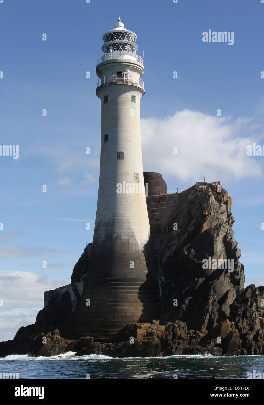 Fastnet Lighthouse,,Fastnet Rock, County Cork, Ireland shot from boat ...