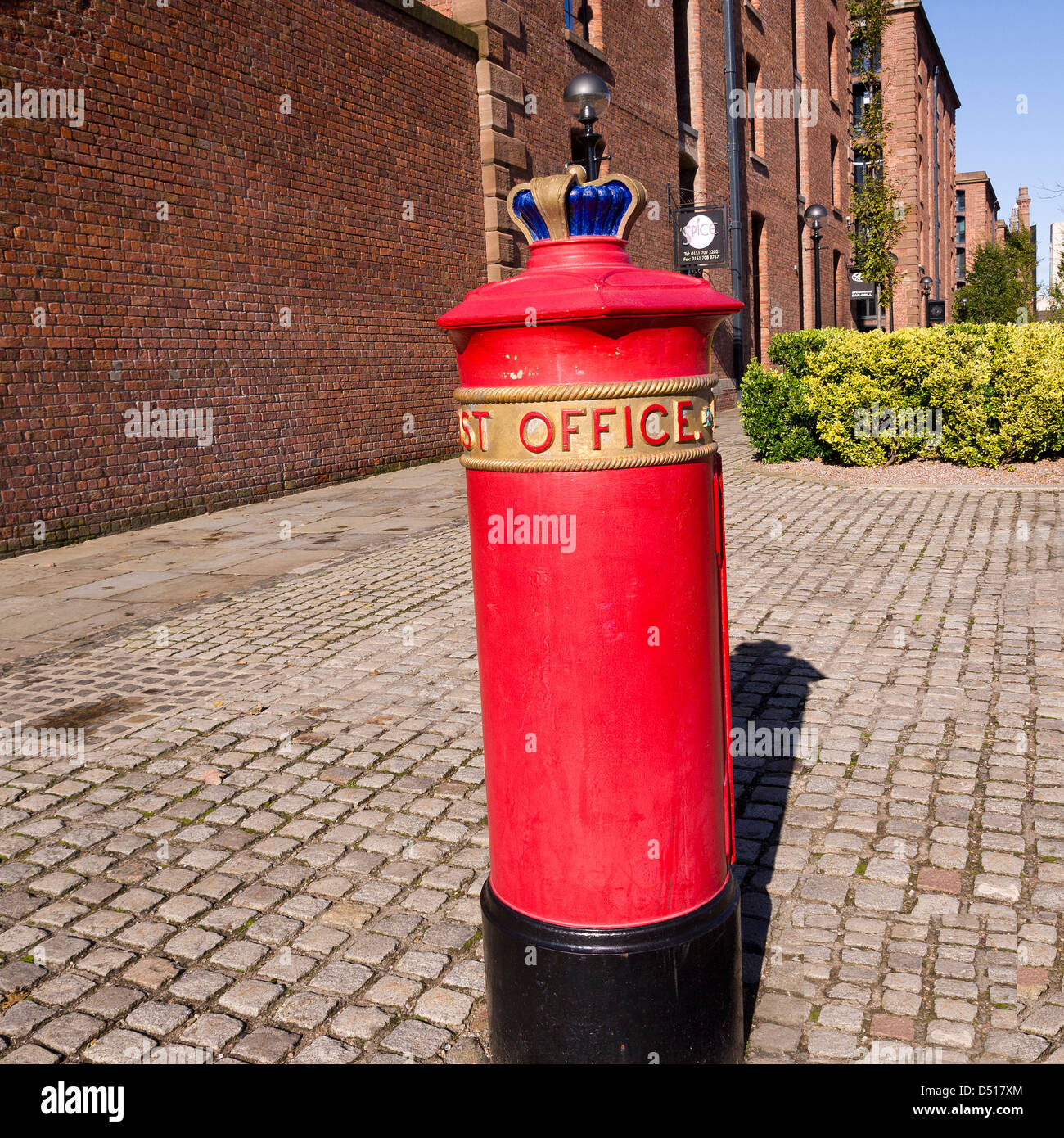 Postbox on the Albert Dock and the Waterfront in Liverpool in ...