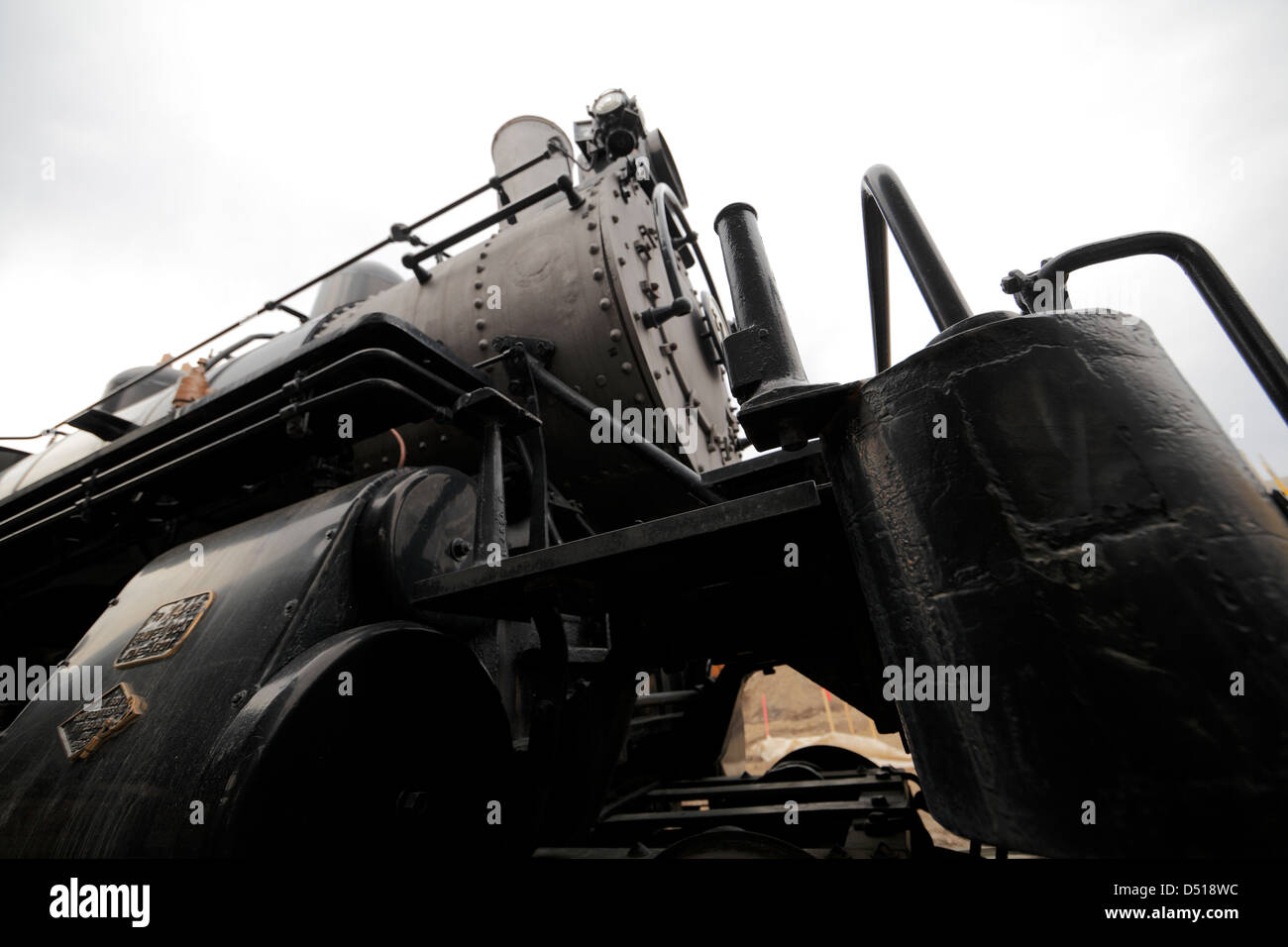 Steam locomotive, from below looking up Stock Photo - Alamy