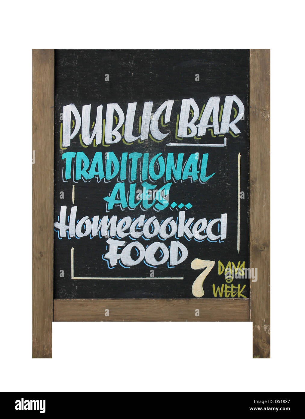 Traditional English pub sign isolated on white background Stock Photo ...