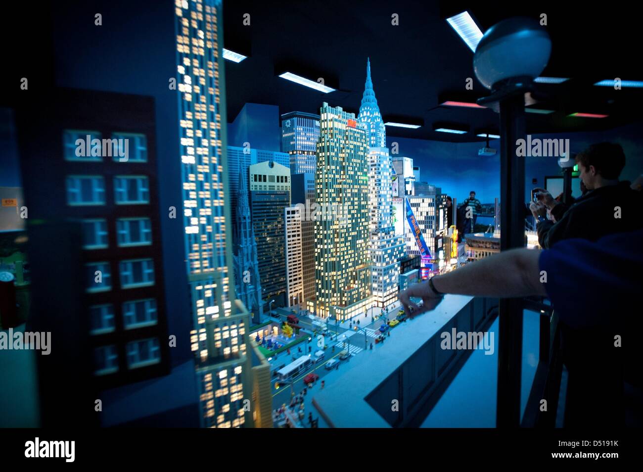 Yonkers, New York, U.S. March 21, 2013. Children look over the LEGO ...