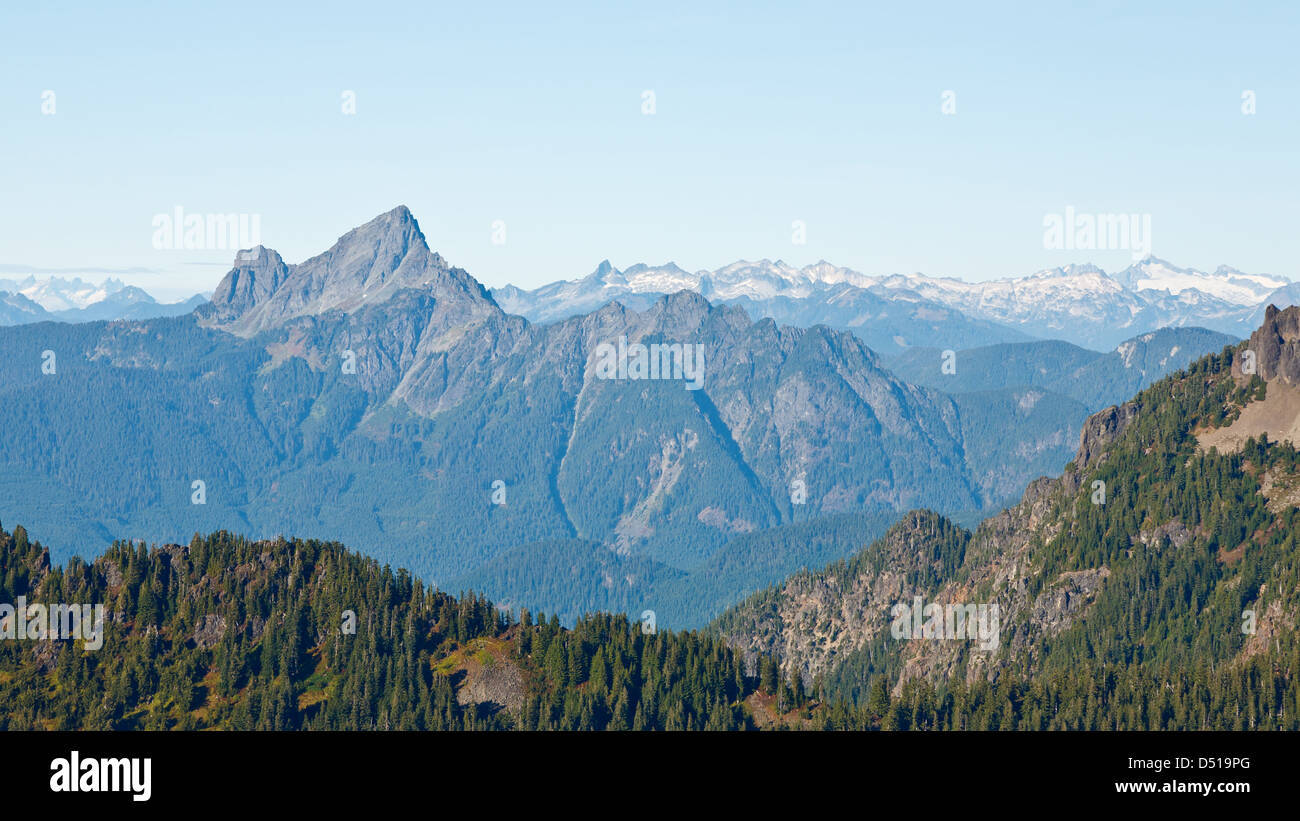 View of Whitechuck mountain on a clear day from Mount Dickerman hiking ...