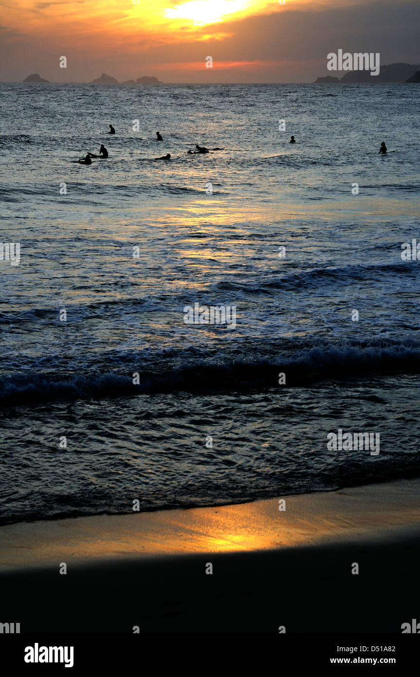 Surfers at Susnet at Ipanema Beach Stock Photo - Alamy