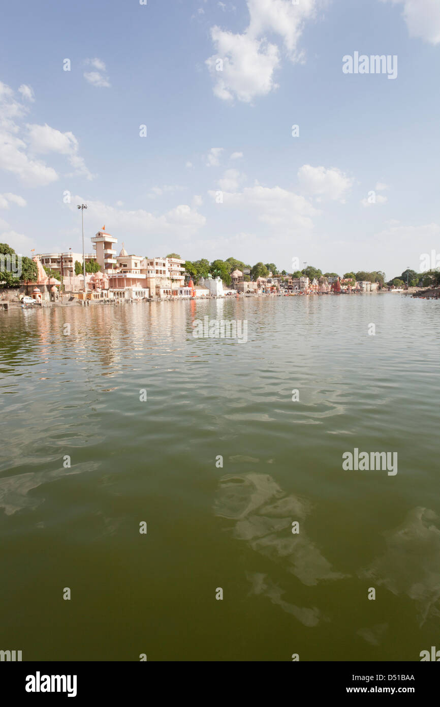 Temples at Shipra Ghat, Shipra River, Ujjain, Madhya Pradesh, India ...
