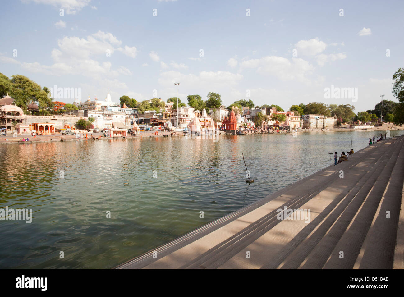 Temples at Shipra Ghat, Shipra River, Ujjain, Madhya Pradesh, India ...